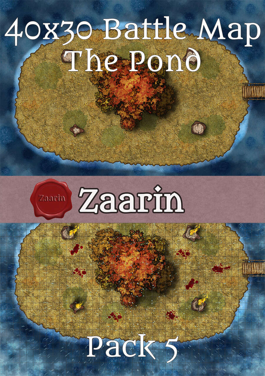 40x30 Fantasy Battle Map - The Pond Pack 5 - Zaarin | DriveThruRPG