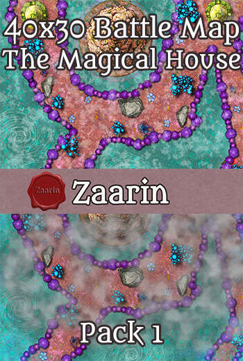 40x30 Fantasy Battle Map - The Magical House Pack 1 - Zaarin | DriveThruRPG