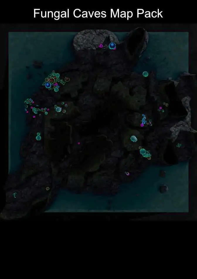 Fungal Caves Map Pack - Sveltheim Chronicler | DriveThruRPG