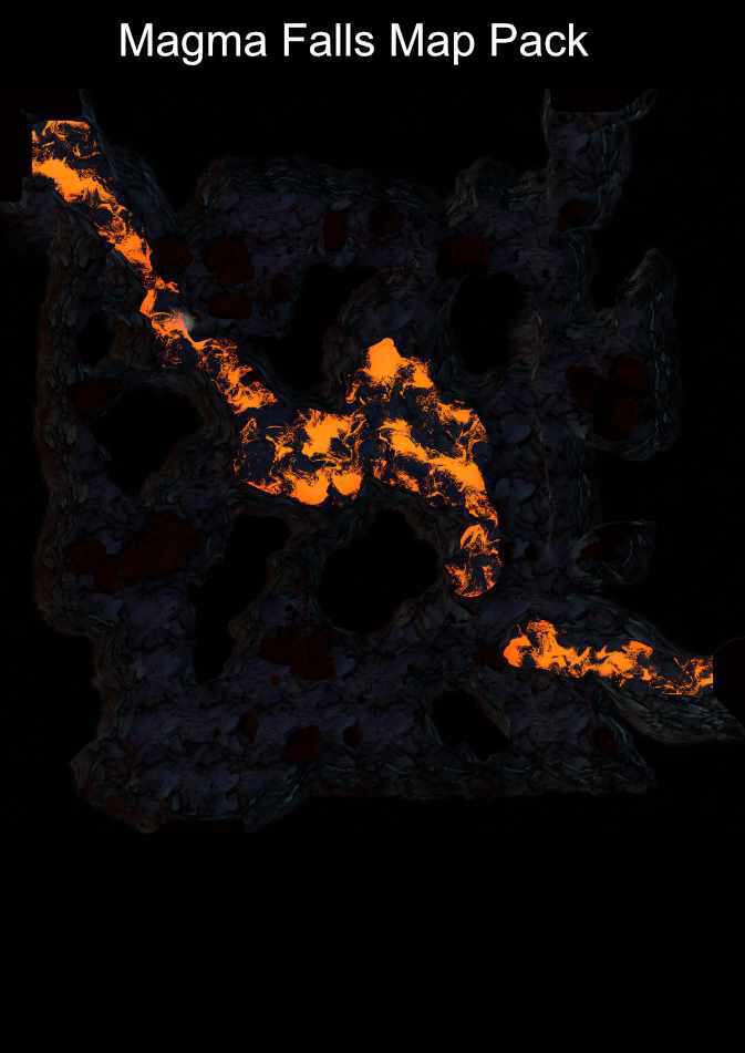 Magma Falls Map Pack - Sveltheim Chronicler | DriveThruRPG