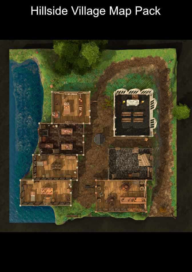 Hillside Village Map Pack - Sveltheim Chronicler | DriveThruRPG