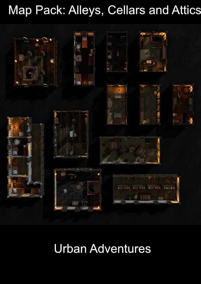 Urban Adventures - Alleys, Cellars, and Attics Map Pack - Sveltheim ...