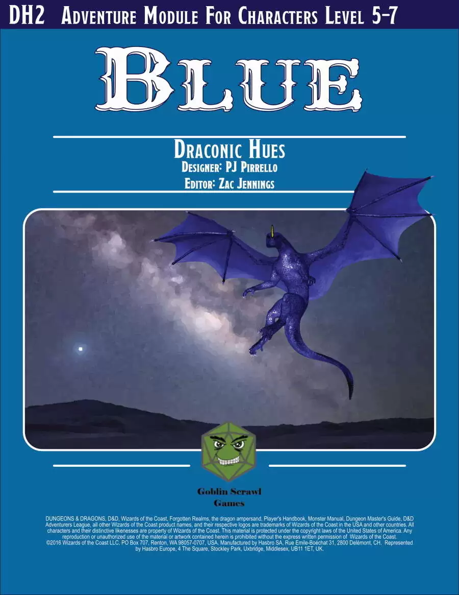 Blue (5e) - Goblin Scrawl Games | DriveThruRPG