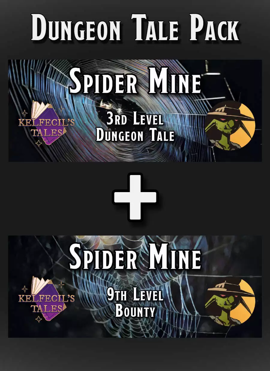 Dungeon Tale Pack - Spider Mine - Kelfecil's Tales | Kelfecil's Tales | Dungeon Tales | DriveThruRPG