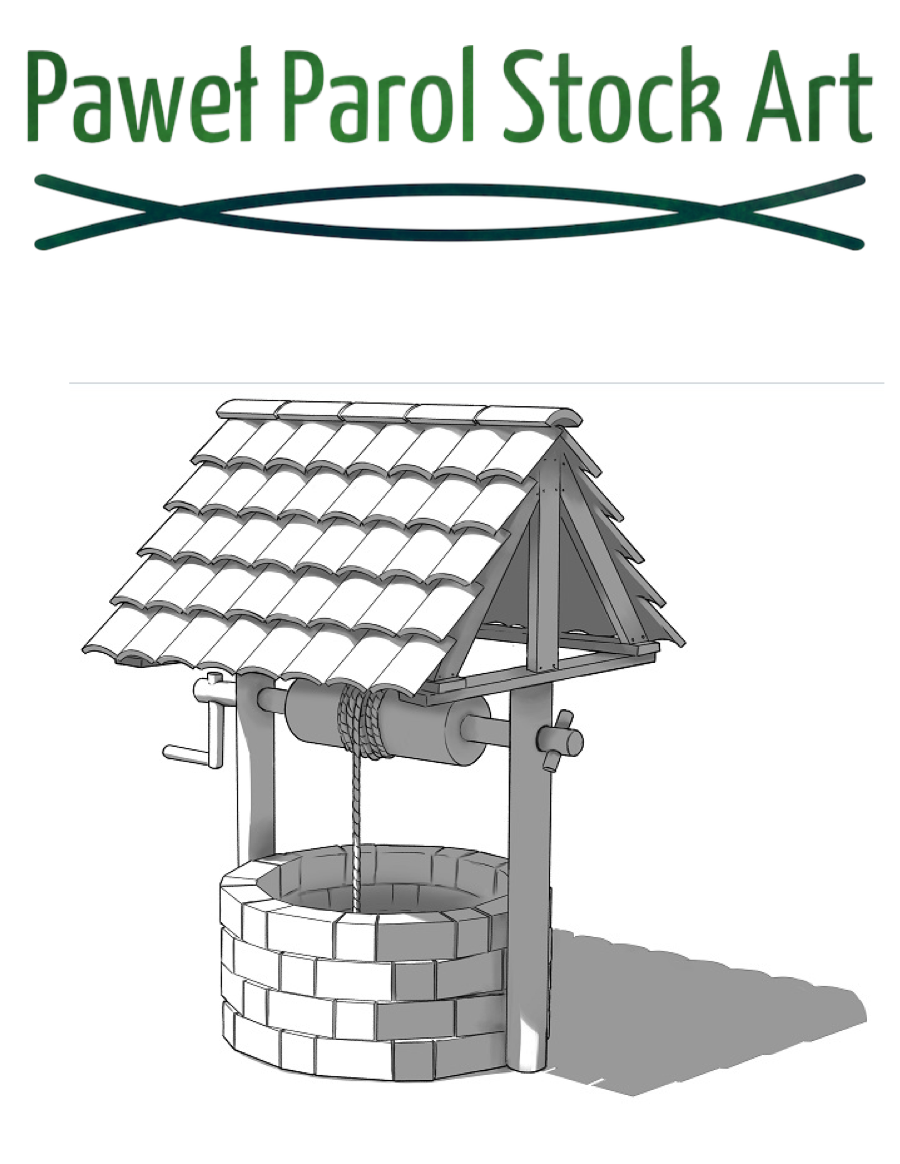 Water Well B&W - RPG Stock Art - Paweł Parol Stock Art | DriveThruRPG