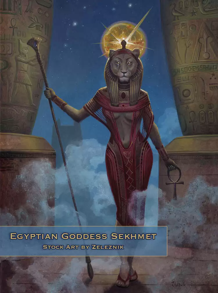 Egyptian Goddess Sekhmet at Temple Karnak - Zeleznik | DriveThruRPG