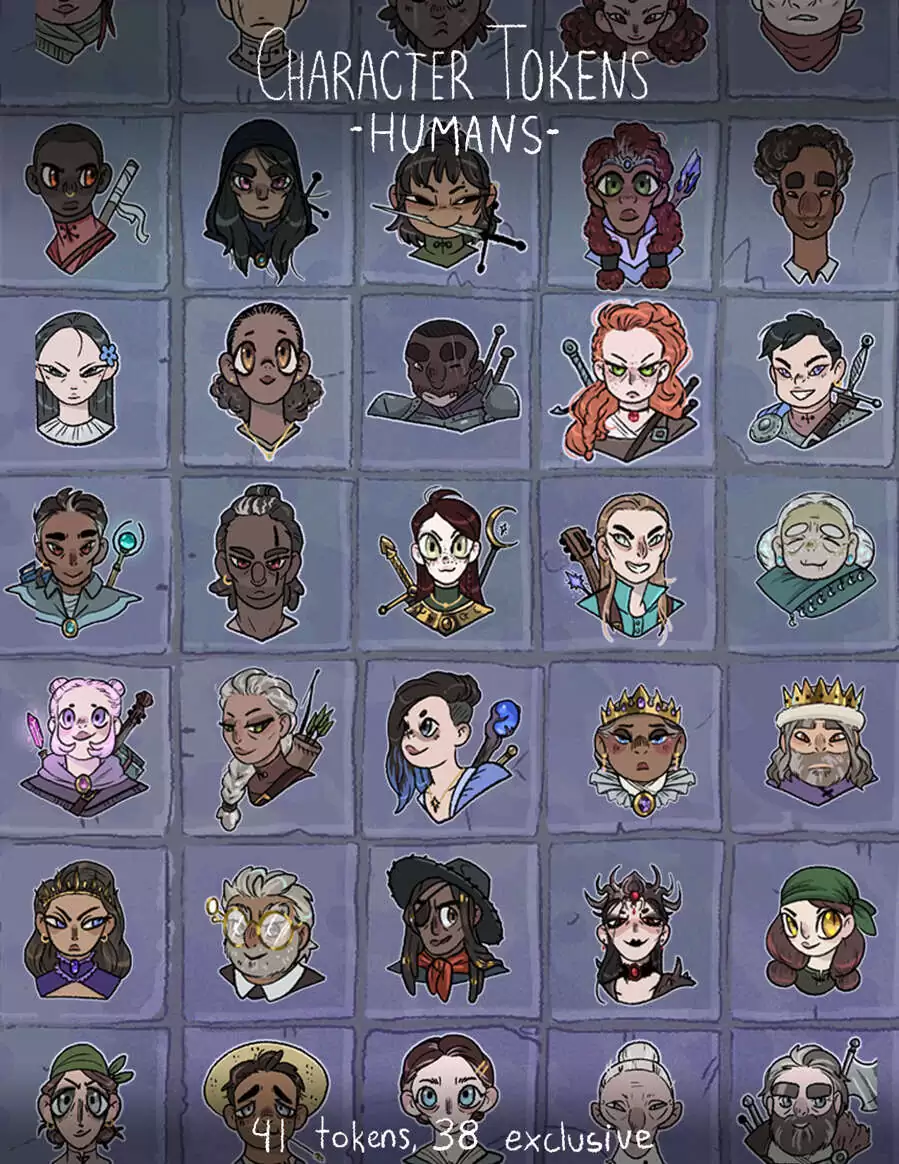 Human Character Tokens - November Rush | DriveThruRPG