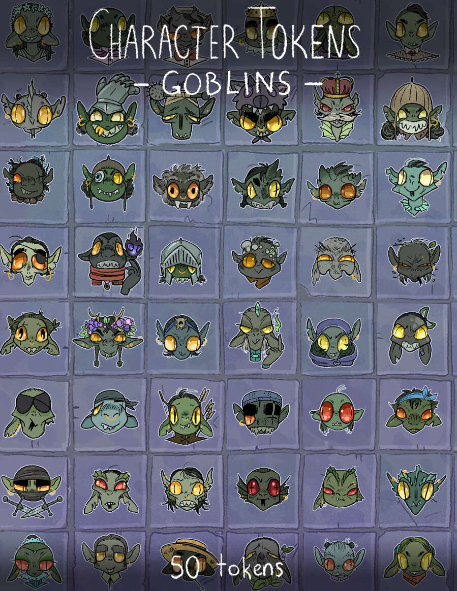 Goblin Character Tokens - November Rush | DriveThruRPG