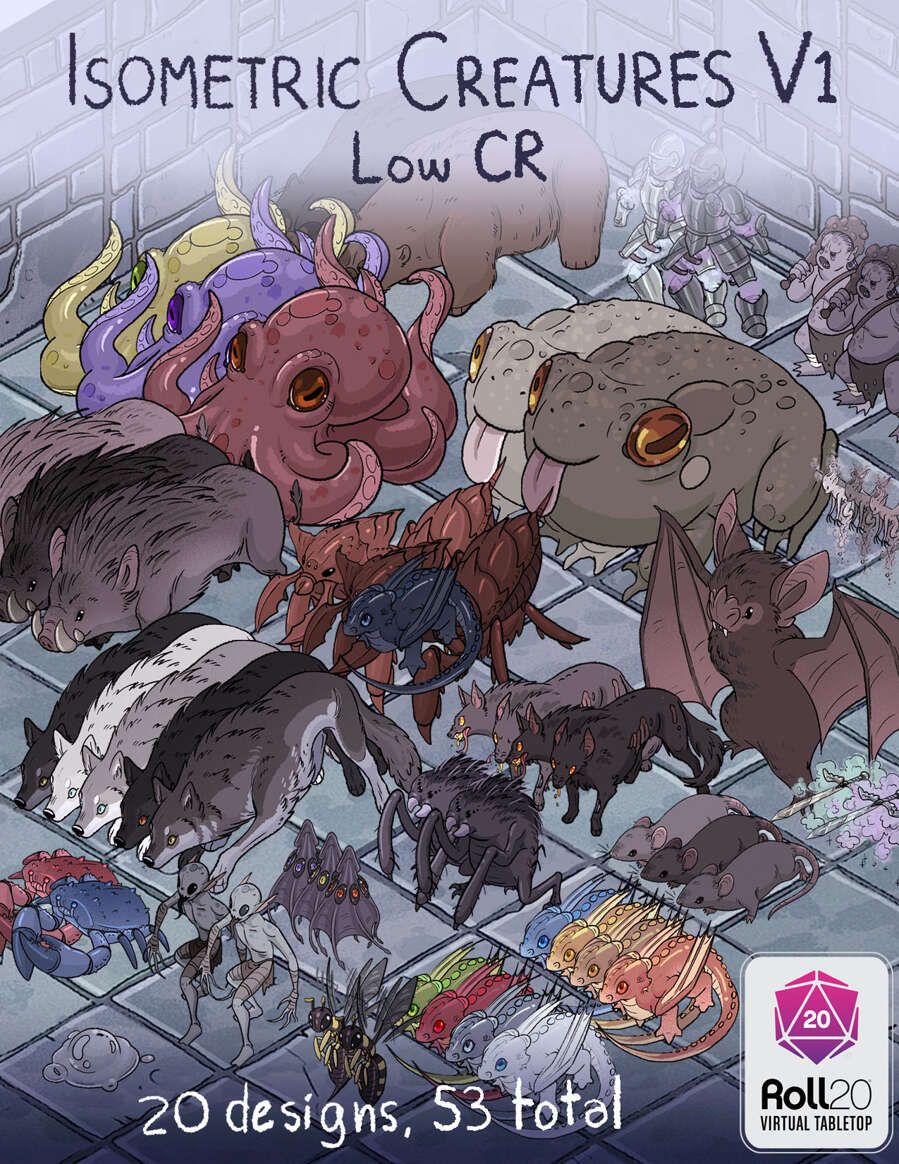 Isometric Creature/Monster Tokens - Low CR V1 | Roll20 VTT - November ...