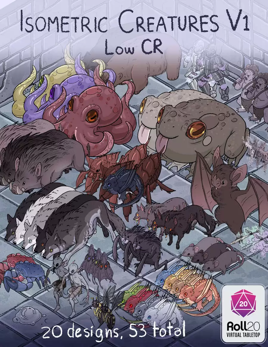 Isometric Creature/Monster Tokens - Low CR V1 | Roll20 VTT - November ...