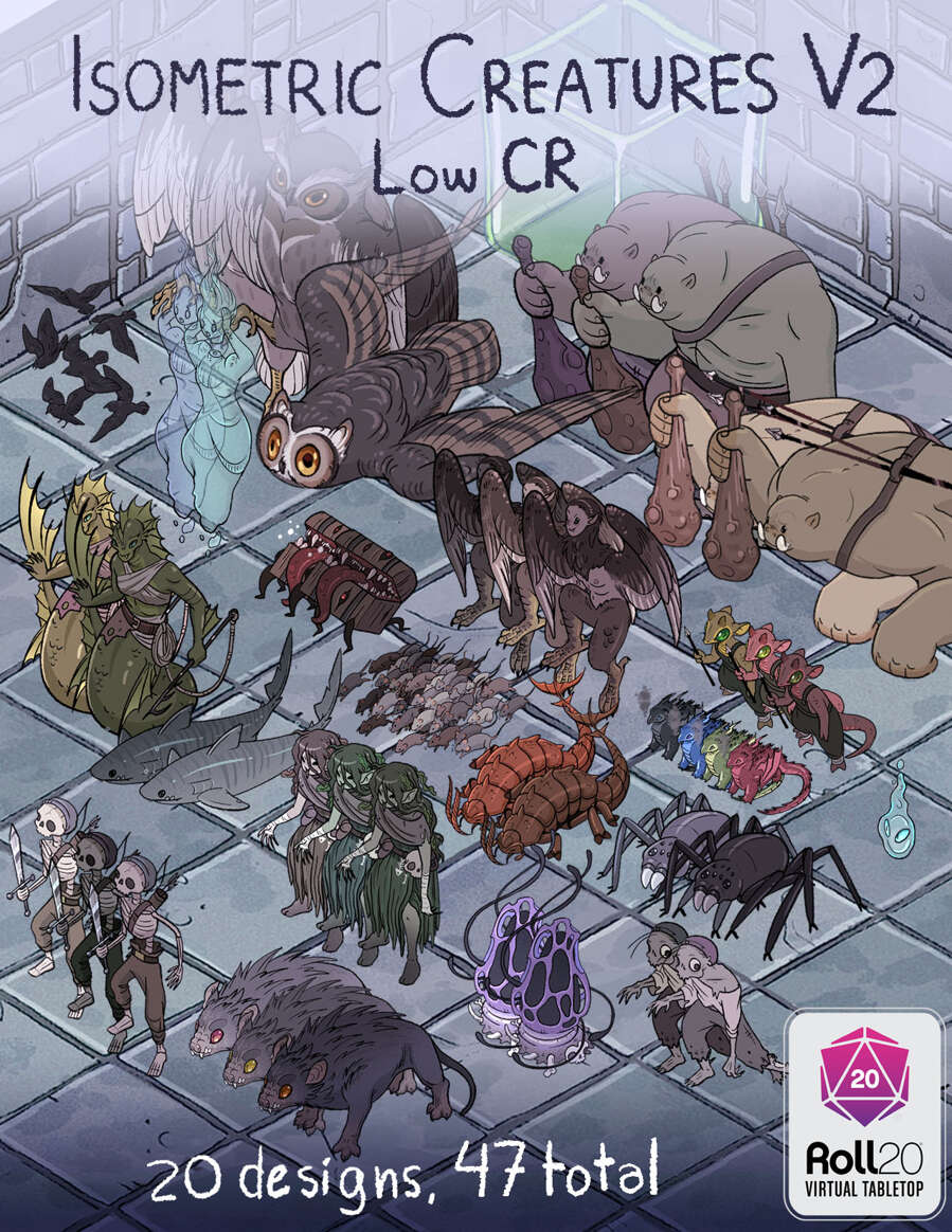 Isometric Creature/Monster Tokens - Low CR V2 | Roll20 VTT - November ...