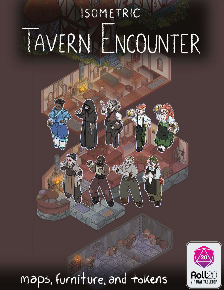 Isometric 3 Level Tavern Encounter | Roll20 VTT - November Rush ...