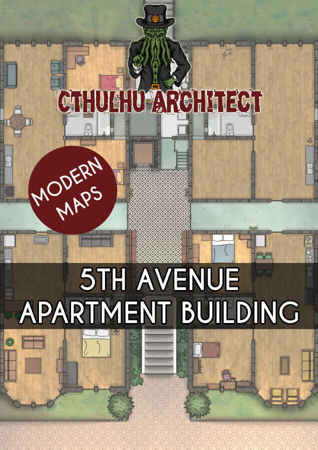 Cthulhu Architect Maps - Fifth Avenue – Apartment Building – 50 x 35 ...