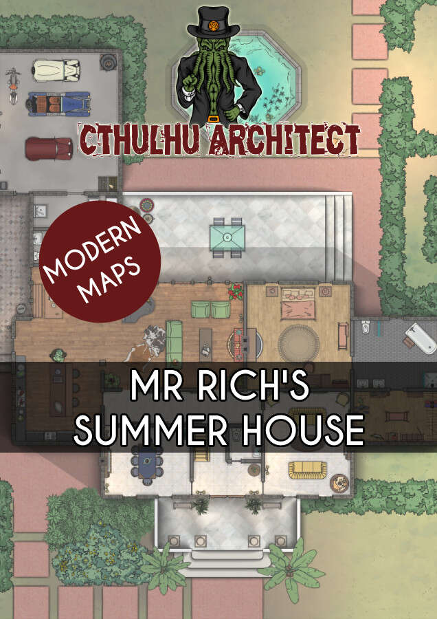 Cthulhu Architect Maps - Mr. Rich’s Summer House - 35 x 35 - Cthulhu ...