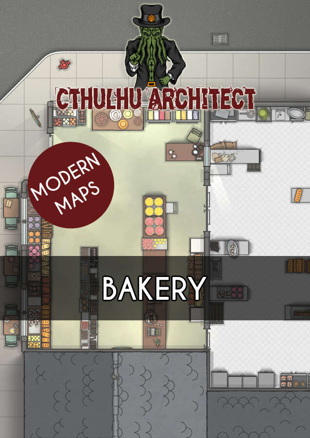 Cthulhu Architect Maps - Bakery - 20 x 17 - Cthulhu Architect Modern ...