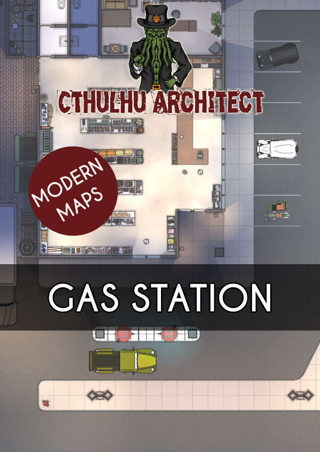 Cthulhu Architect Maps - Gas Sation - 30 x 30 - Cthulhu Architect ...