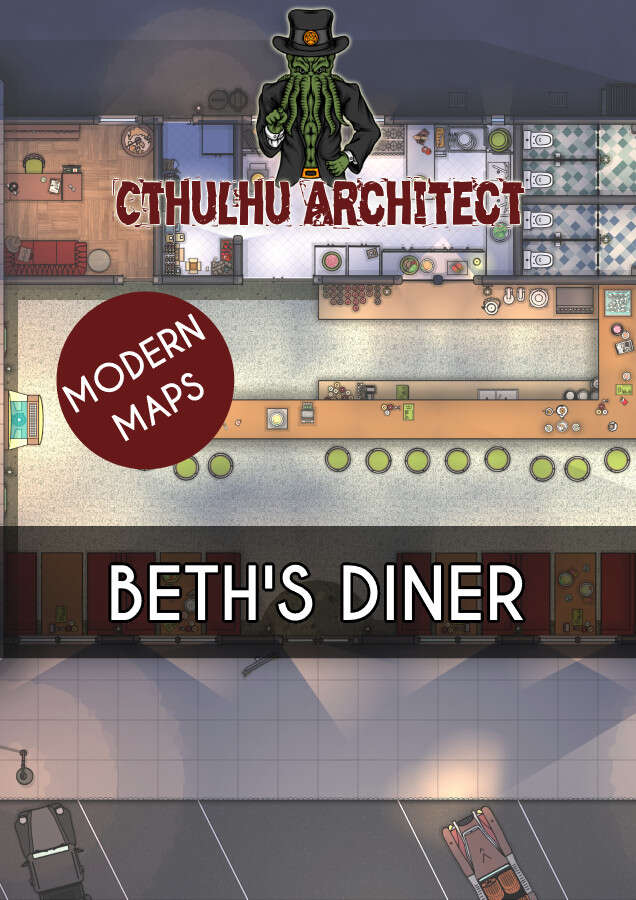 Cthulhu Architect Maps - Beth’s Diner – 25 x 25 - Cthulhu Architect ...