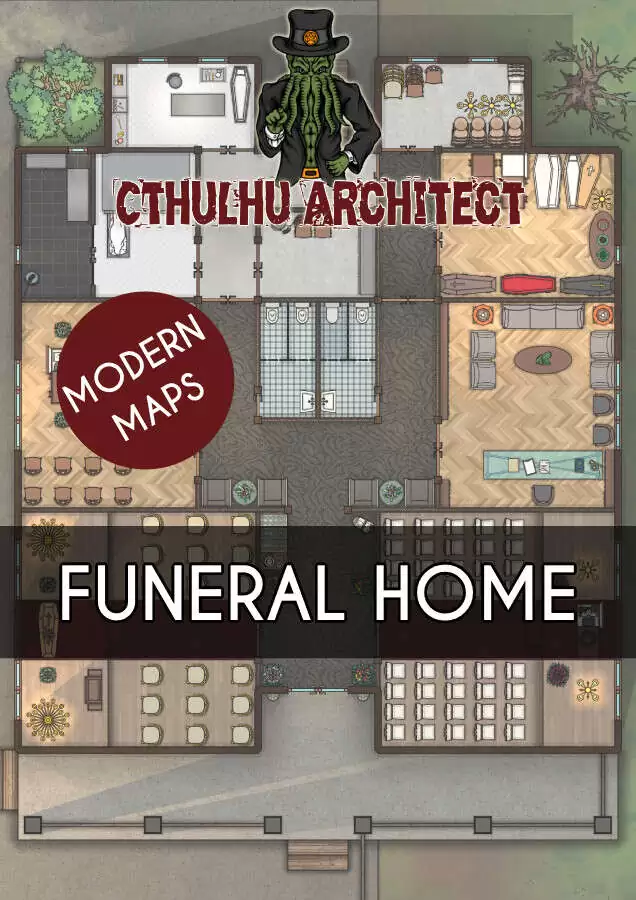 Cthulhu Architect Maps - Funeral Home – 30 x 30 - Cthulhu Architect ...