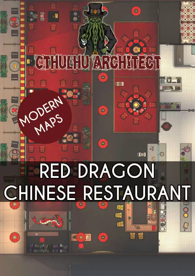Cthulhu Architect Maps - Red Dragon Chinese Restaurant – 25 x 25 ...