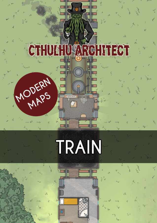 Cthulhu Architect Maps - Train – 108 x 16 - Cthulhu Architect Modern ...