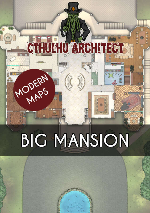 Cthulhu Architect Maps - Big Mansion – 52 x 65 - Cthulhu Architect ...