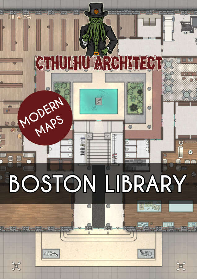 Cthulhu Architect Maps - Boston Library – 44 x 44 - Cthulhu Architect ...