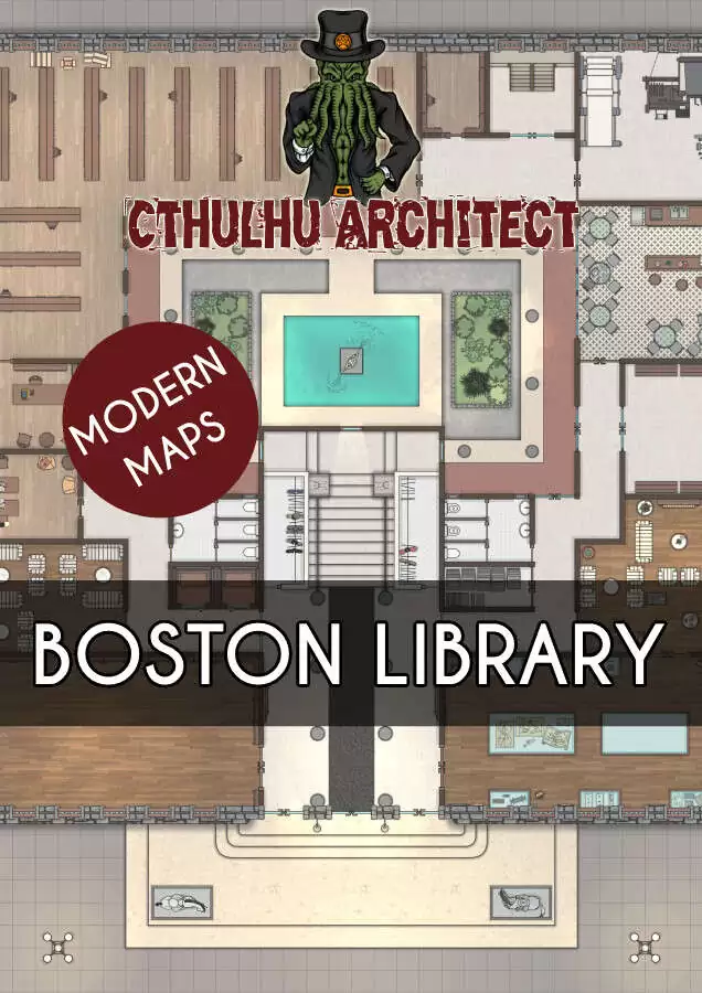 Cthulhu Architect Maps - Boston Library – 44 x 44 - Cthulhu Architect ...