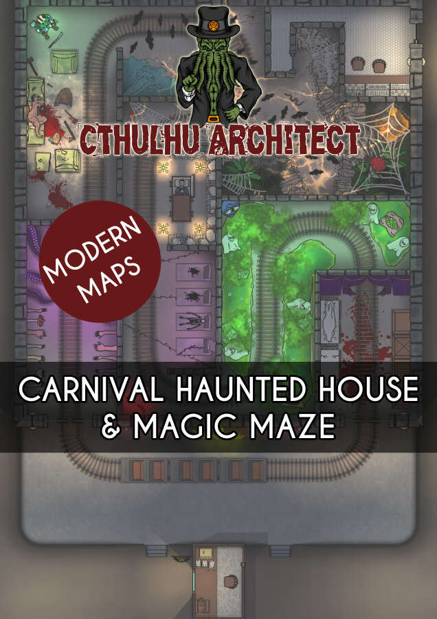 Cthulhu Architect Maps - Carnival Haunted House and Magic Maze – 20 x ...