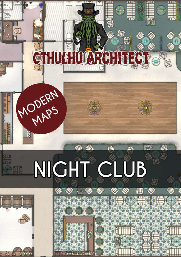 Cthulhu Architect Maps - Night Club – 30 x 25 - Cthulhu Architect ...