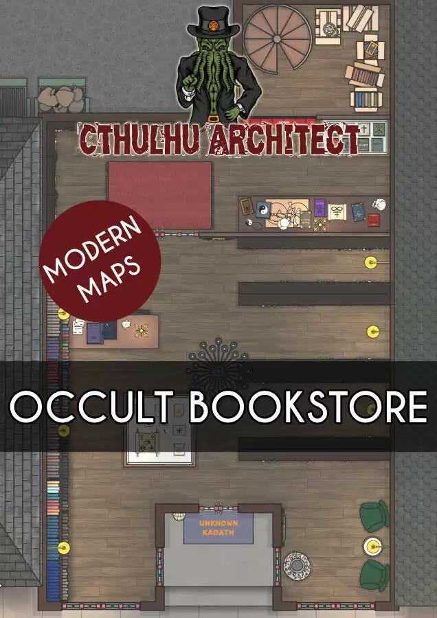 Cthulhu Architect Maps - Occult Bookstore – 17 x 20 - Cthulhu Architect ...