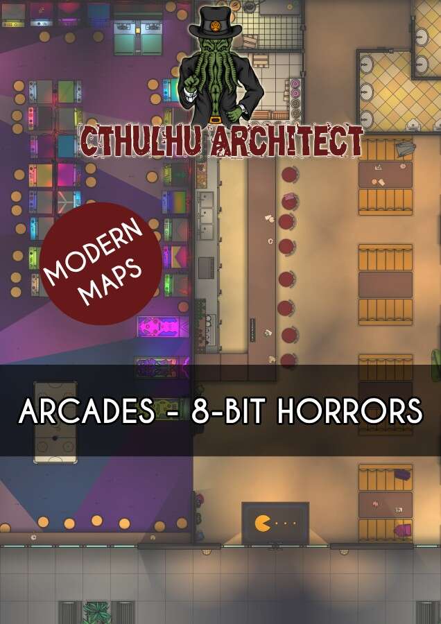 Cthulhu Architect Maps - Arcades - 8-bit Horrors - 22 x 23 - Cthulhu ...