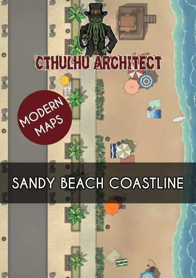 Cthulhu Architect Maps - Sandy Beach Coastline – 35 x 35 - Cthulhu ...