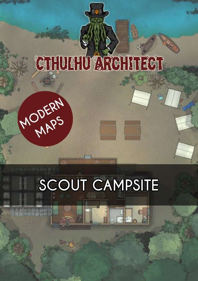 Cthulhu Architect Maps - Scout Campsite - 35 x 35 - Cthulhu Architect ...