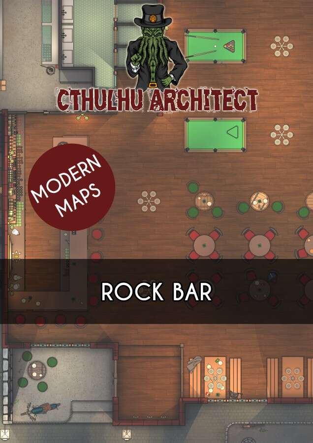 Cthulhu Architect Maps - Rock Bar – 21 x 25 - Cthulhu Architect Modern ...