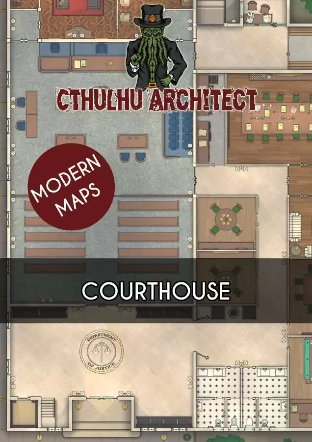 Cthulhu Architect Maps - Courthouse – 25 x 35 - Cthulhu Architect ...