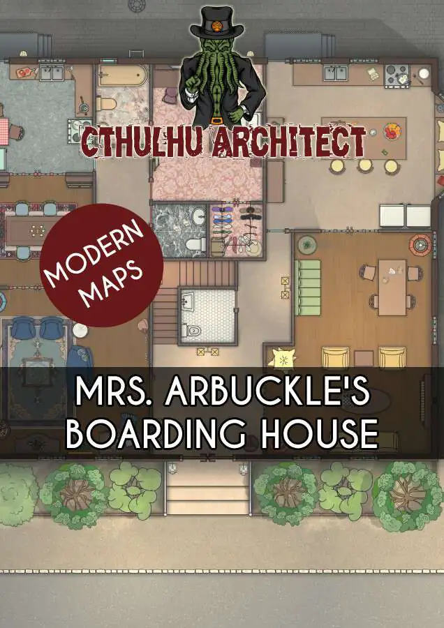 Cthulhu Architect Maps - Mrs. Arbuckle Boarding House – 25 x 25 ...