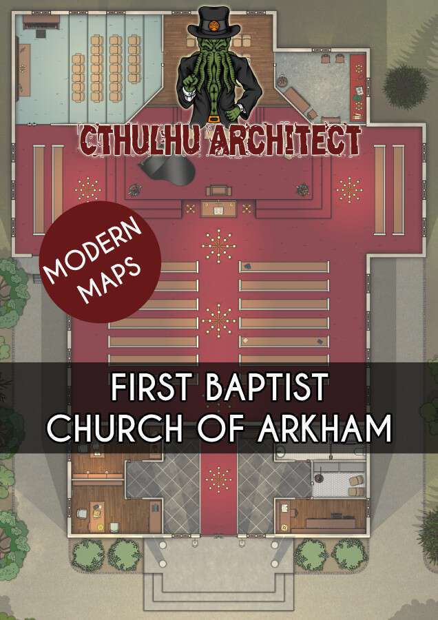 Cthulhu Architect Maps - First Baptist Church of Arkham – 26 x 44 ...