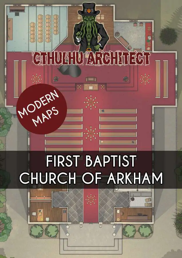 Cthulhu Architect Maps - First Baptist Church of Arkham – 26 x 44 ...