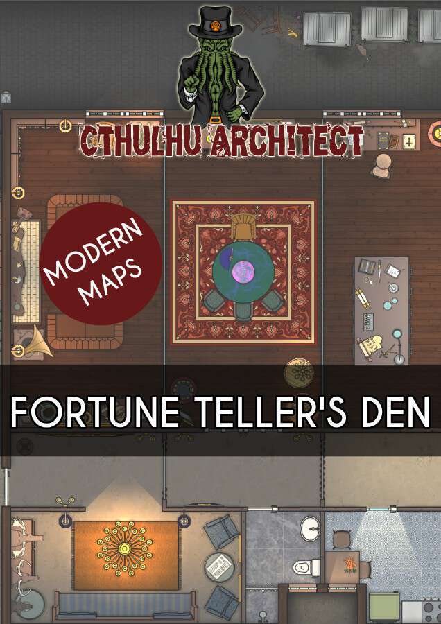 Cthulhu Architect Maps - Fortune Teller's Den - 20 x 16 - Cthulhu ...