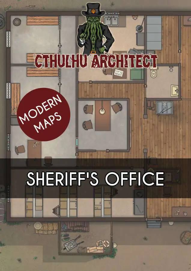 Cthulhu Architect Maps - Sheriff’s Office – 20 x 16 - Cthulhu Architect ...