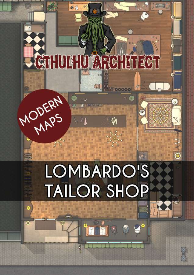 Cthulhu Architect Maps - Lombardo’s Tailor Shop – 25 x 25 - Cthulhu ...