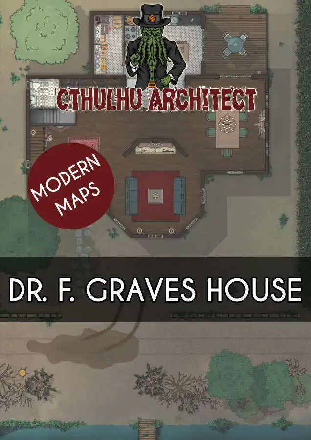 Cthulhu Architect Maps - Dr. F. Graves House – 20 x 30 - Cthulhu ...
