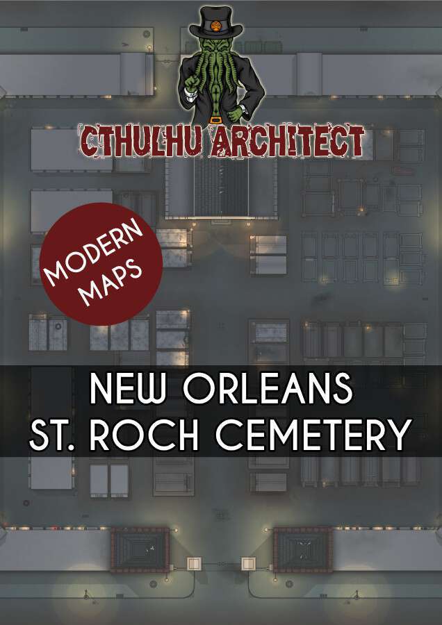 Cthulhu Architect Maps - New Orleans St. Roch Cemetery - 48 x 46 ...