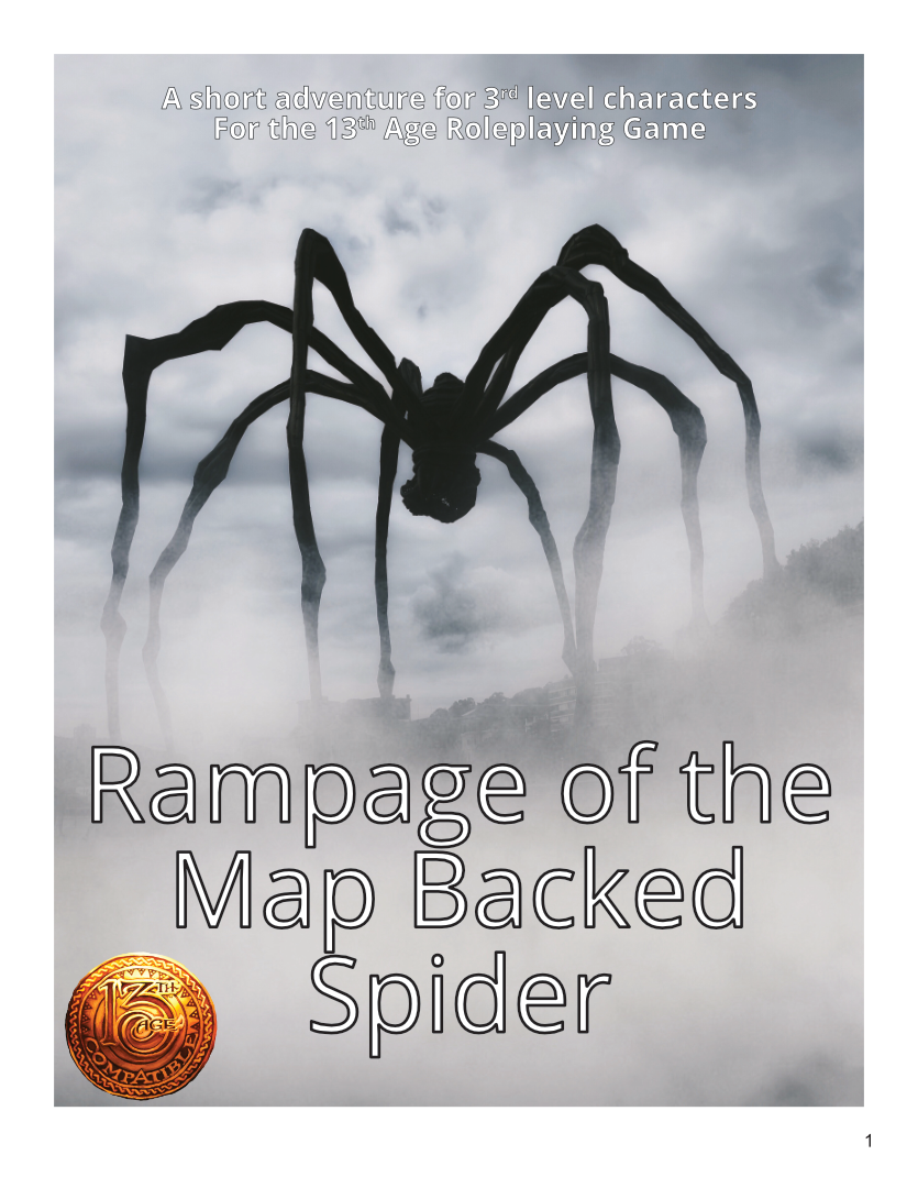 Rampage of the Map Backed Spider - Paper and Dice | DriveThruRPG