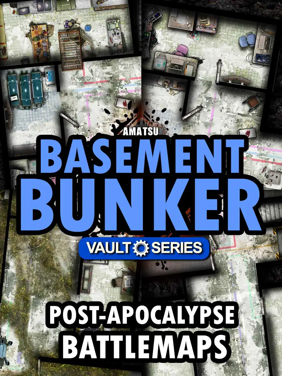 Fallout Shelter Battlemap ☣️ Post-apo Basement bunker battle maps ...