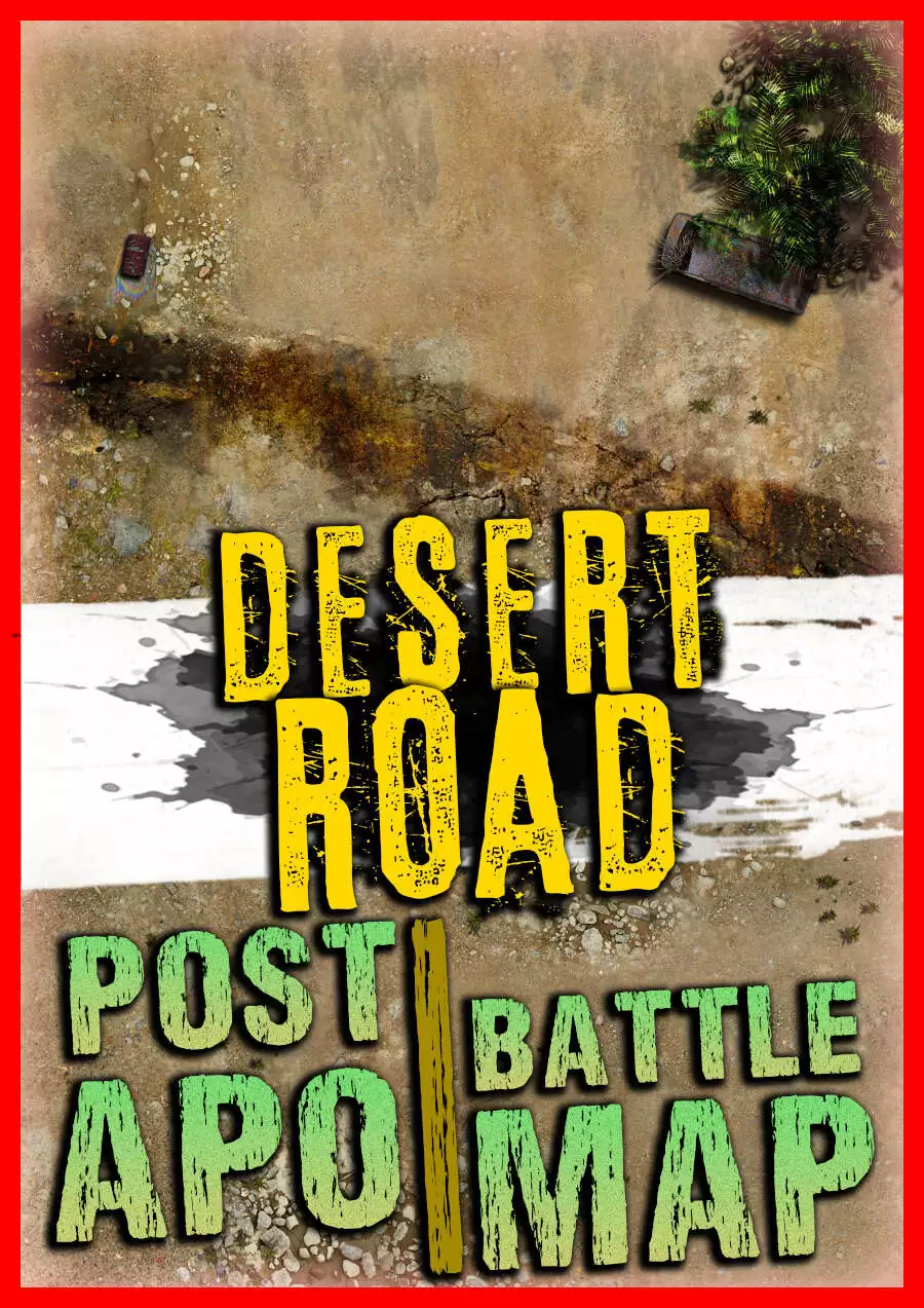 Wasteland Road Battlemap ☢️ d&d desert foundryvtt battle map - Amatsu ...