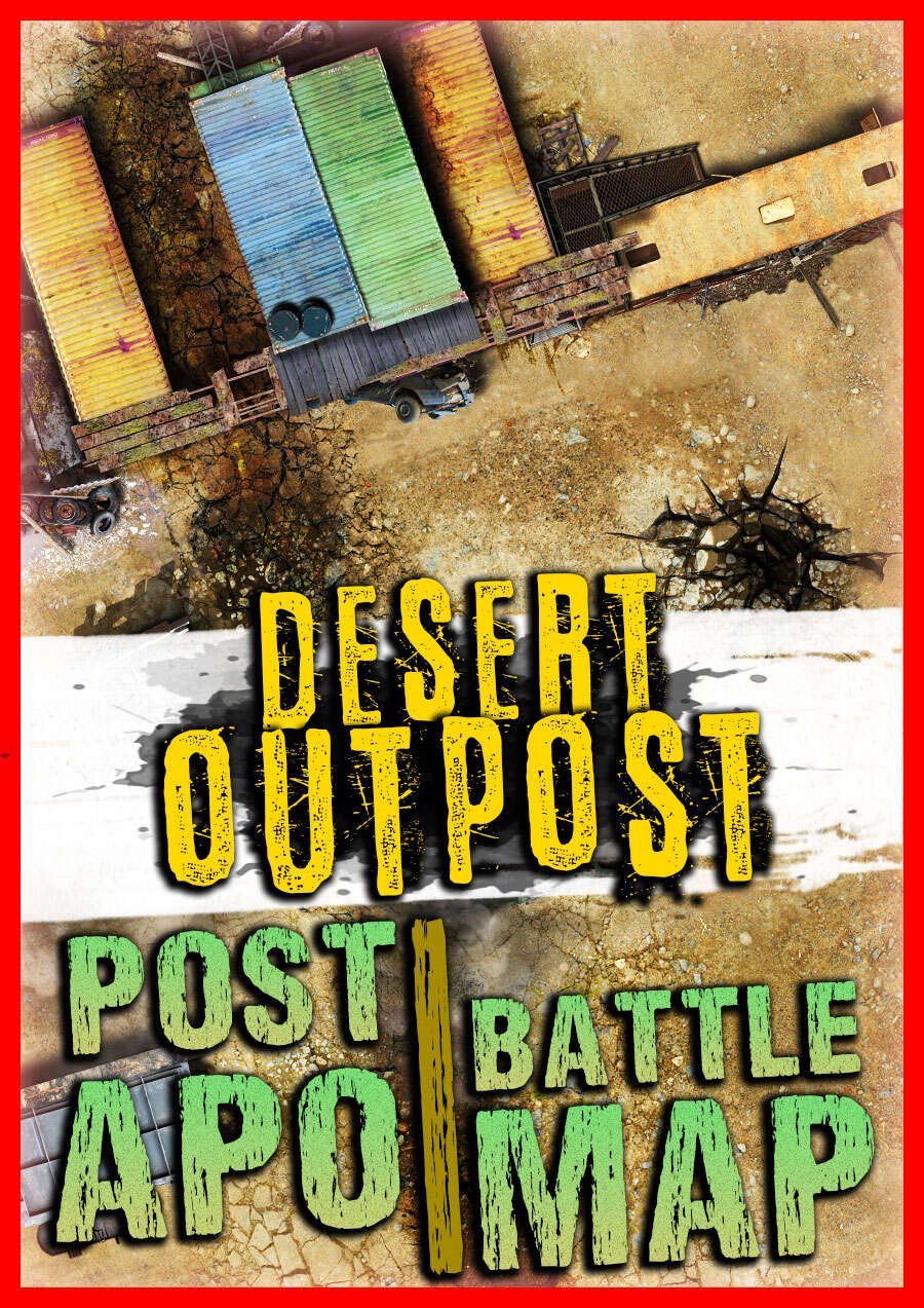 Post-apo Fortified Desert Outpost ☢️ virtual tabletop battle mat pdf ...