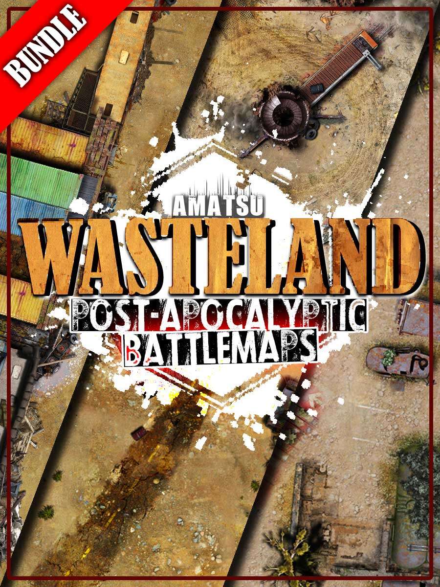 Post apocalyptic Wasteland Battle Maps Pack ☢️ virtual tabletop rpg bundle - Amatsu | PACKS ...