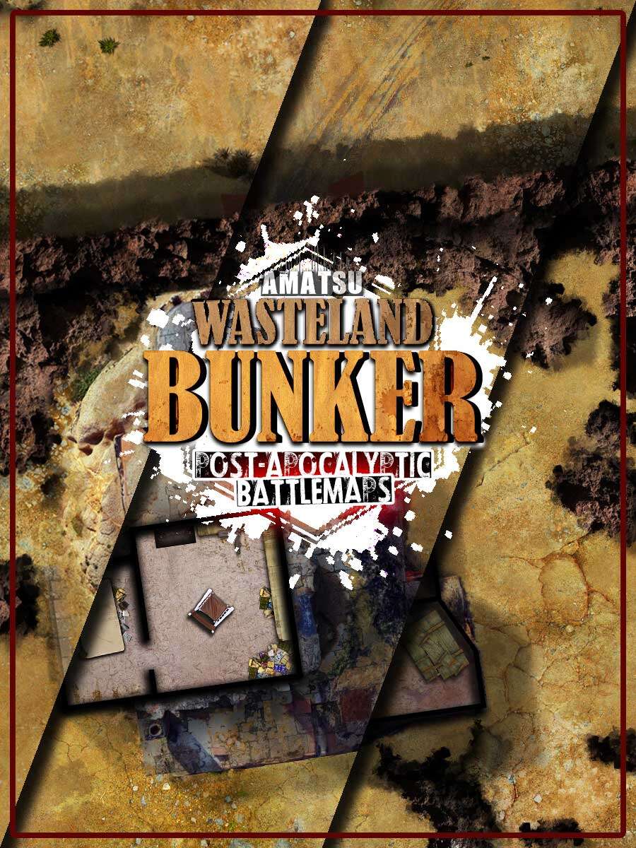 Desert Wasteland Apocalypse Battle Map : Bunker ☢️ cyberpunk shelter - Amatsu | outpost-basement ...