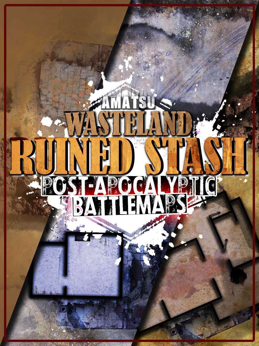 Wasteland Apocalypse Battle Map ☢️ Ruined Stash : sandstorm refuge ...